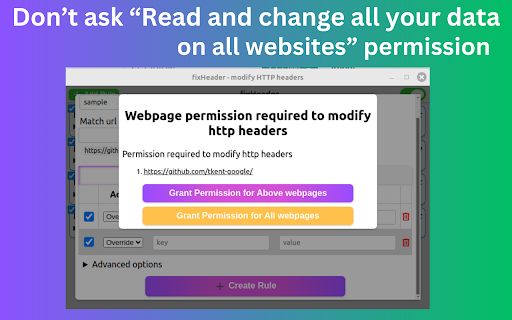 fixHeader - 修改 HTTP 标头 Chrome 谷歌浏览器 插件下载 crx 扩展介绍 - 插件迷